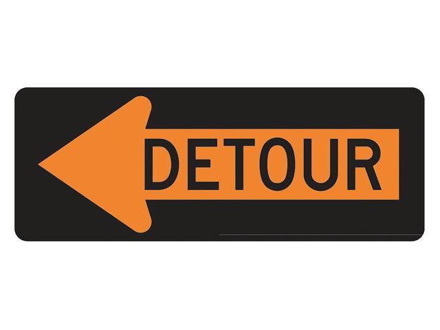 Click here for LYLE M4-10L-48HA Detour Left Traffic Sign  18 in H... prices