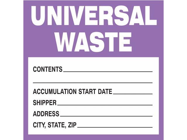Click here for BRADY 60362 Waste Label 6 In. H PK100 prices