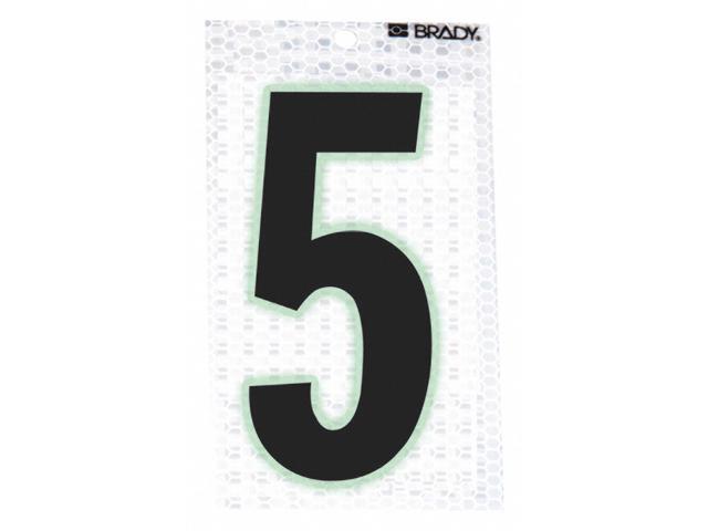 Click here for BRADY 3020-5 Ultra Reflective Numbers 5 6 In. H PK... prices