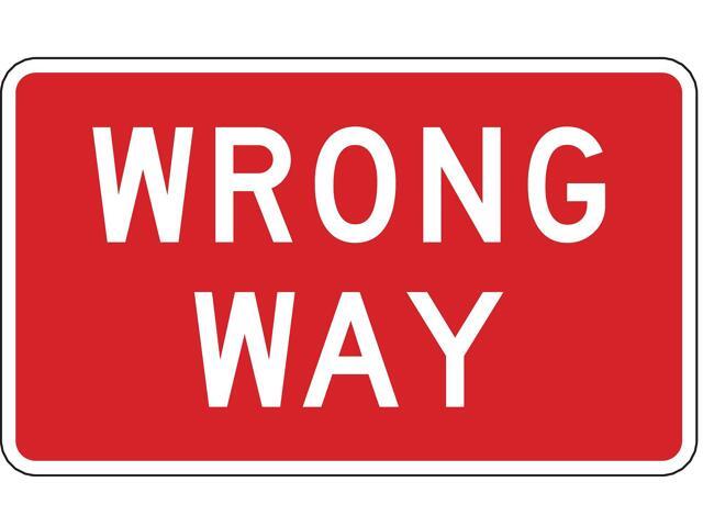 Click here for LYLE R5-1A-30HA Traffic Sign 18 x 30In WHT/R Wrong... prices