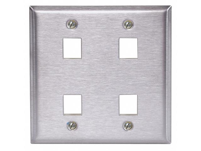 Click here for HUBBELL PREMISE WIRING SSF204 Plate 4 Ports Gray W... prices