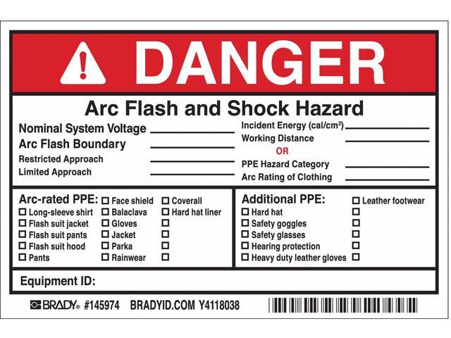 Click here for BRADY 145974 Label 4in. Hx 6in. W Danger Arc Flash... prices