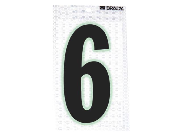 Click here for BRADY 3020-6 Ultra Reflective Numbers 6 6 In. H PK... prices
