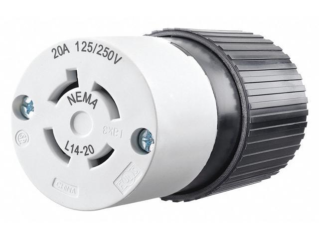 Click here for Bryant Locking Connector Black/White Nylon 20A 714... prices
