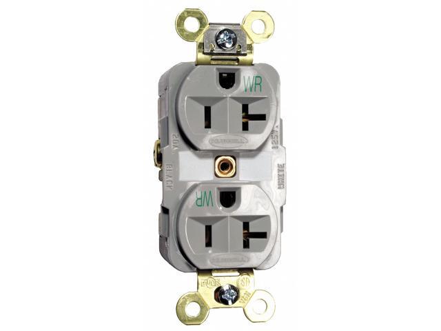 Click here for HUBBELL WIRING DEVICE-KELLEMS HBL5362GYWR Duplex S... prices