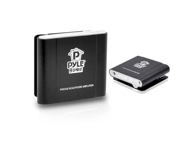 Pyle Bass Boost Portable Headphone Amplifier  Usb Rechargeable  Black - Black