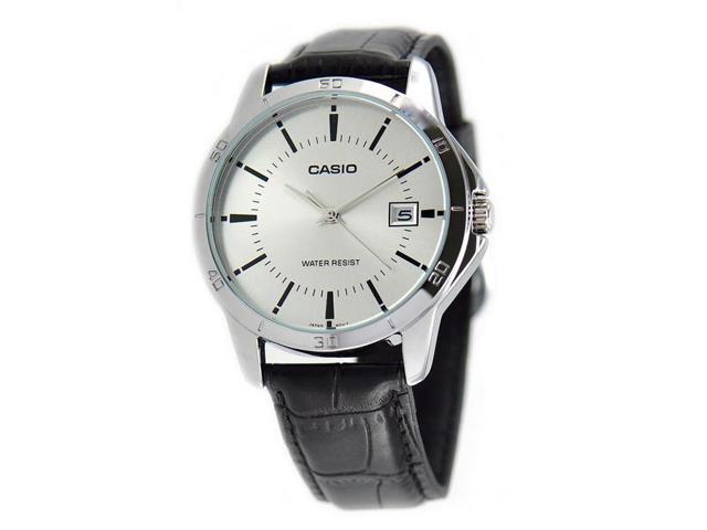 Click here for Casio Mens Analog Quartz Stainless Steel Black Lea... prices