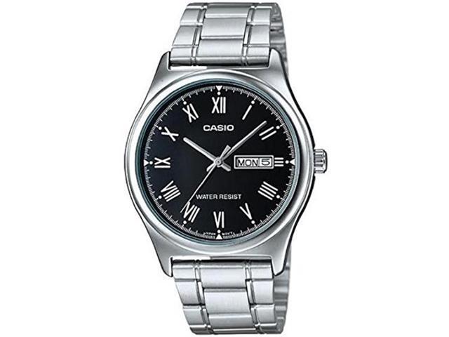 Click here for Casio Mens Stainless Steel Day Date Black Dial Wat... prices