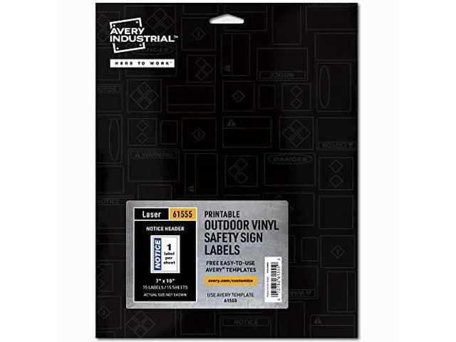 Click here for Avery Industrial Adhesive Vinyl Signs  15ct  7 x 1... prices