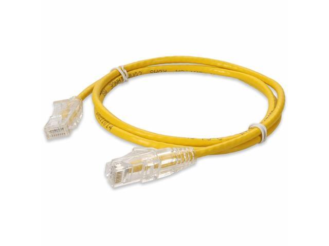 Click here for AddOn 3ft Yellow CAT 6A Slim PVC Ethernet Cable Sn... prices