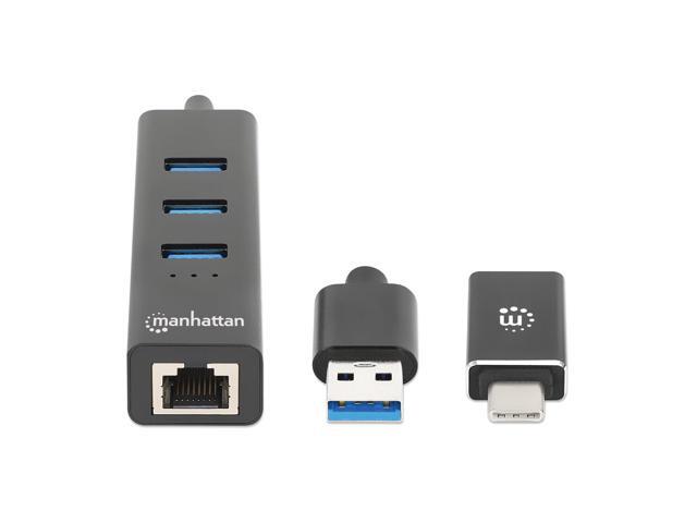 Click here for Manhattan 3-Port USB 3.0 Type-C/A Combo Hub with G... prices