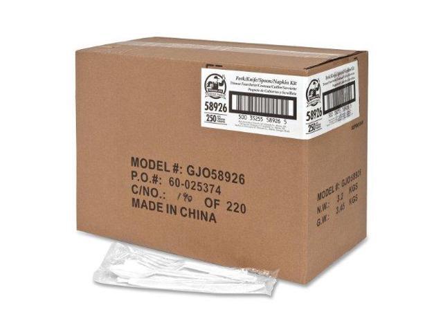 Click here for Utensil Kit Poly Knife/Fork/Spoon Napkin 250 PK/CT... prices