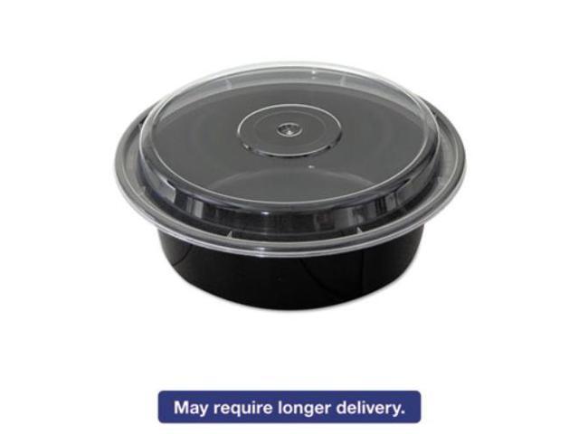 Click here for C-Rnd Plas Cntnr W/Lid 32Oz Microwvb Bla 150 prices