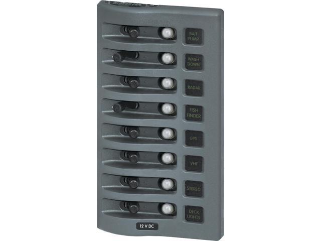 Click here for BLUE SEA 4378 WEATHER DECK 12V PANEL 8 POSITION GR... prices