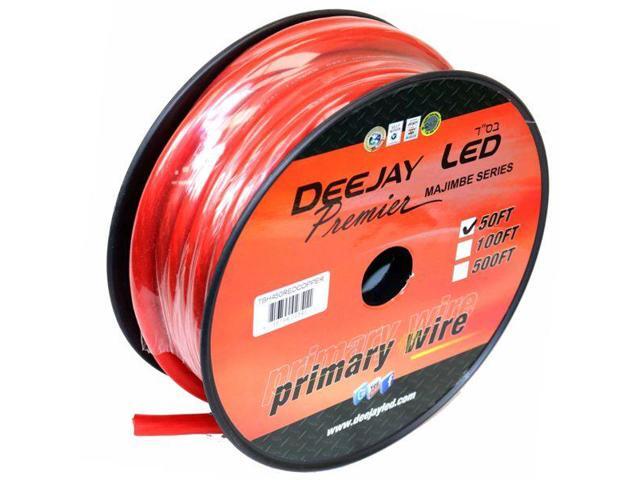 Click here for Deejay Led 4-Gauge 50 Foot Red Pure Copper Strande... prices