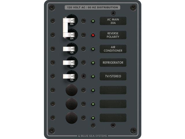 Click here for Blue Sea 8027 AC Main +6 Position Breaker Panel -... prices