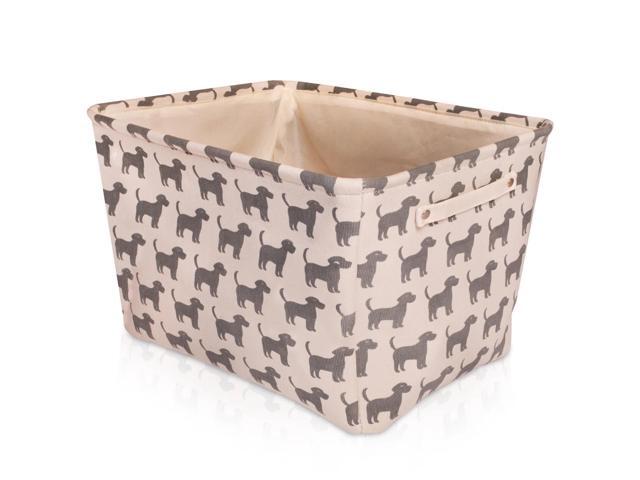 Click here for Dog Toy Rectangular Canvas w/Handles Storage Baske... prices