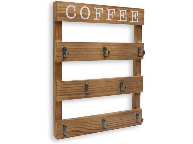 Click here for Coffee Mug Holder Wall Mounted Rustic Kitchen Wood... prices