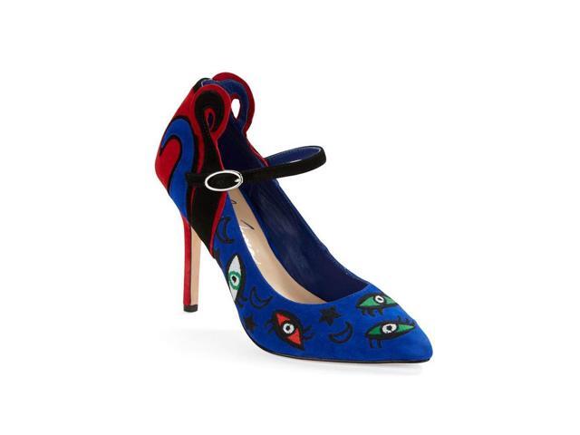 Click here for Isa Tapia Barcelona Embroidered Suede Mary Jane Cl... prices