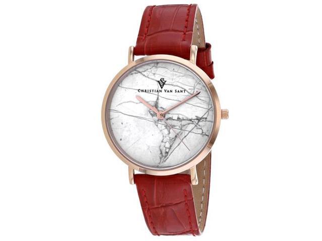 Click here for Christian Van Sant Womens Lotus White Dial Watch -... prices