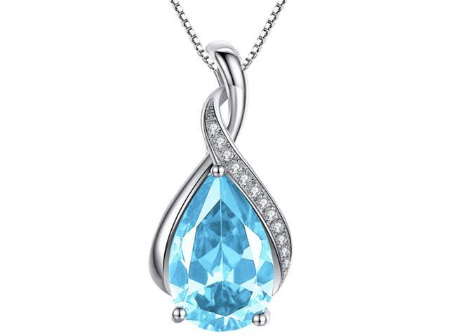 Click here for Mabella Sterling Silver Simulated Blue Topaz Birth... prices