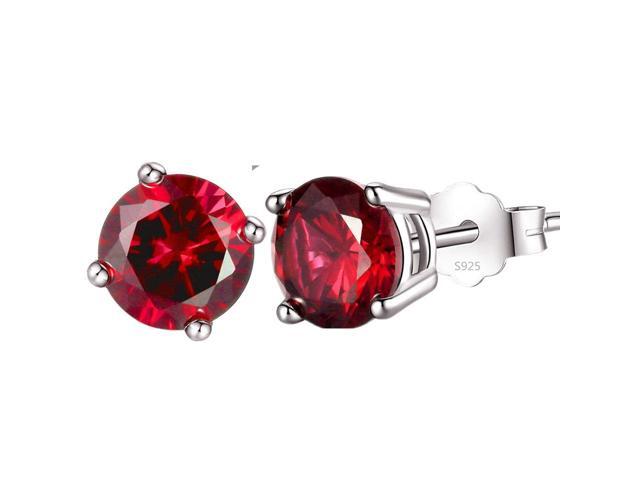 Click here for Mabella 925 Sterling Silver 6mm Round Simulated Re... prices