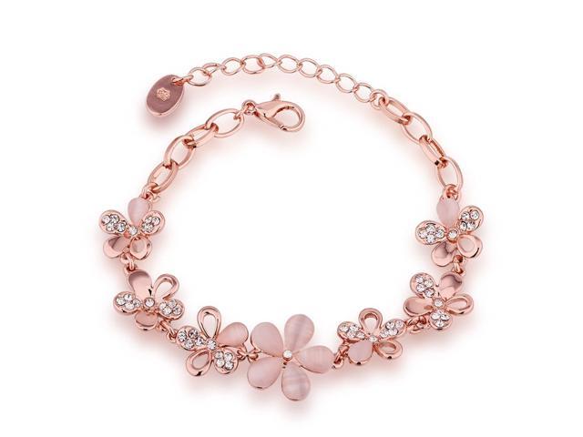Click here for Mabella 18K Rose Gold Plated Women Adjustable Flow... prices