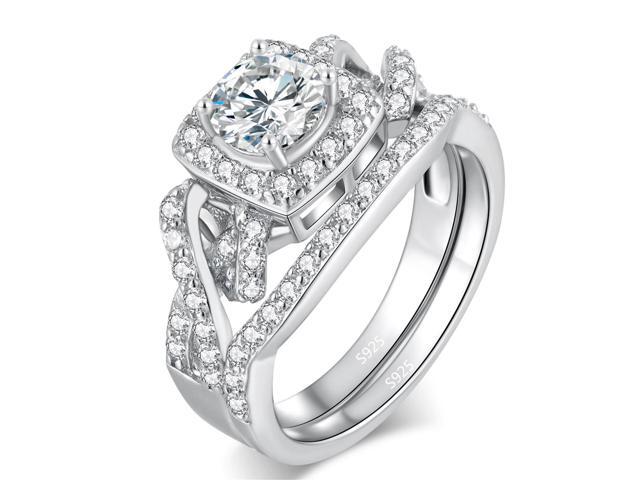 Click here for Mabella Infinity Wedding Rings Set for Women 925 S... prices