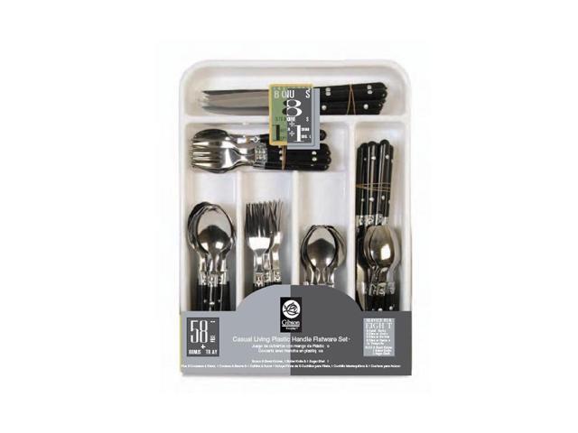 Click here for Gibson Casual Living 58 Piece Flatware Set in Blac... prices