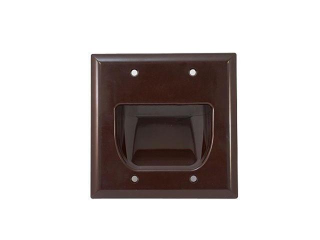 Click here for 2-Gang Recessed Low Voltage Cable Wall Plate - Bro... prices