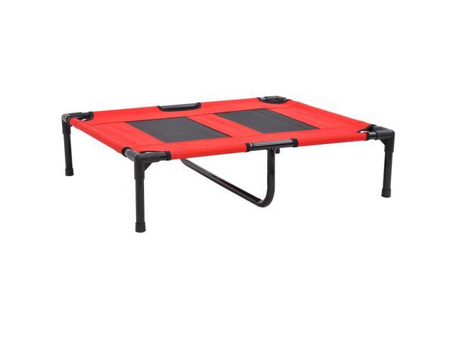 Click here for PawHut 36 x 30 Elevated Dog Bed / Pet Cot - Red prices
