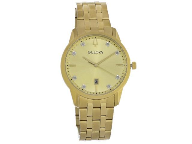 Click here for Bulova Sutton Mens Diamond Gold Tone Plated Stainl... prices