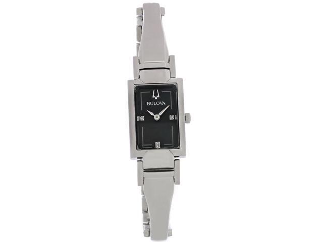 Click here for Bulova Diamond Ladies Stainless Steel Black Mother... prices