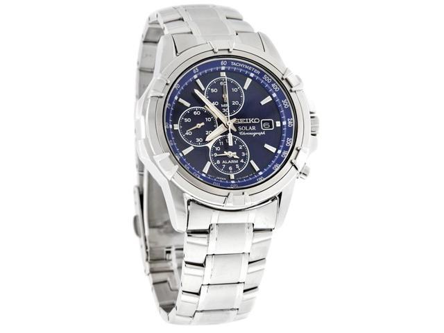 Click here for Seiko Solar Quartz Mens Blue Dial Chronograph Brac... prices