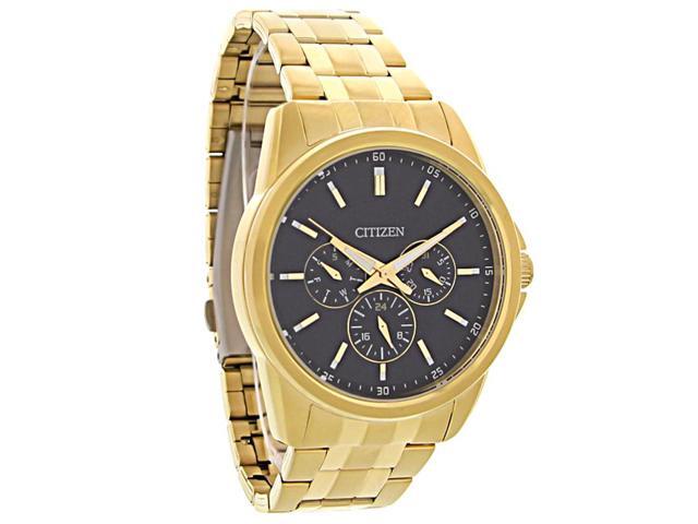 Click here for Citizen Quartz Multifunction Mens Black Dial Gold... prices