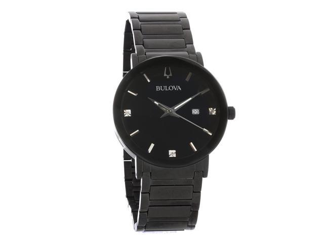 Click here for Bulova Mens Futuro Diamond Black ION Plated Steel... prices