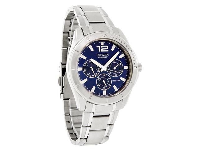 Click here for Citizen Quartz Mens Blue Dial Sub-Dial Bracelet Wa... prices