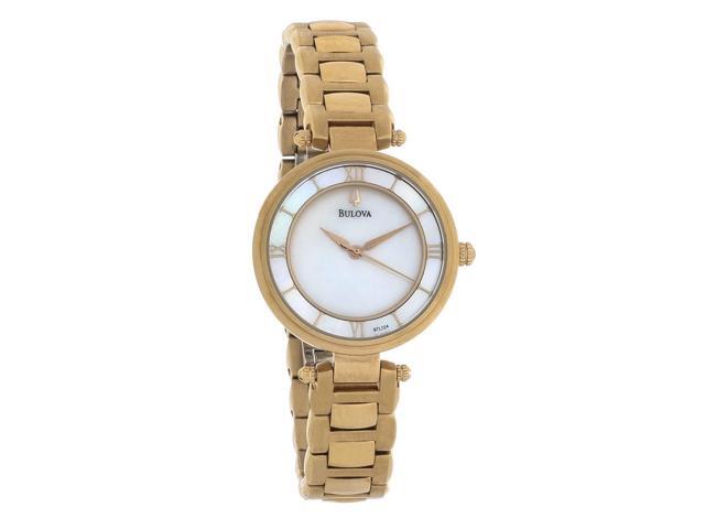 Click here for Bulova Ladies Rose Gold Plated Stainless Steel Qua... prices