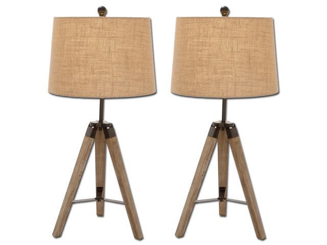 Click here for Urban Designs Weathered Wooden Tripod Table Lamps... prices