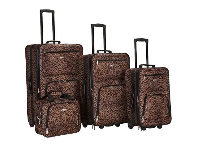 Rockland 4-Pc. Softside Luggage Set - Cheetah