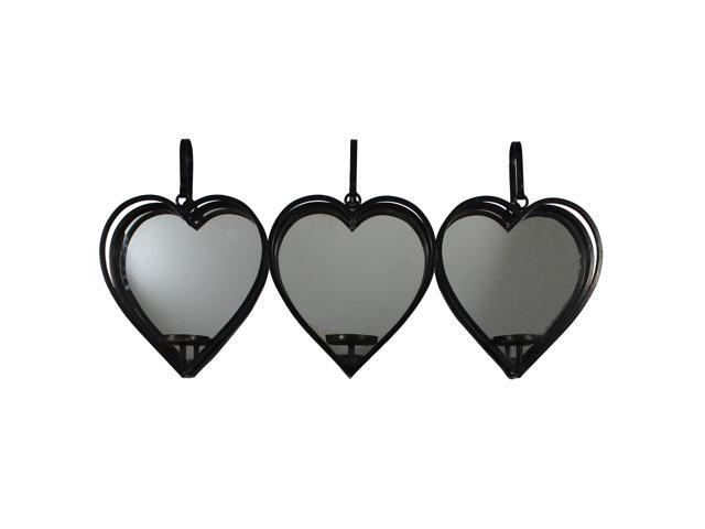 Click here for Urban Designs Three Hearts Mirrored Candle Wall Sc... prices