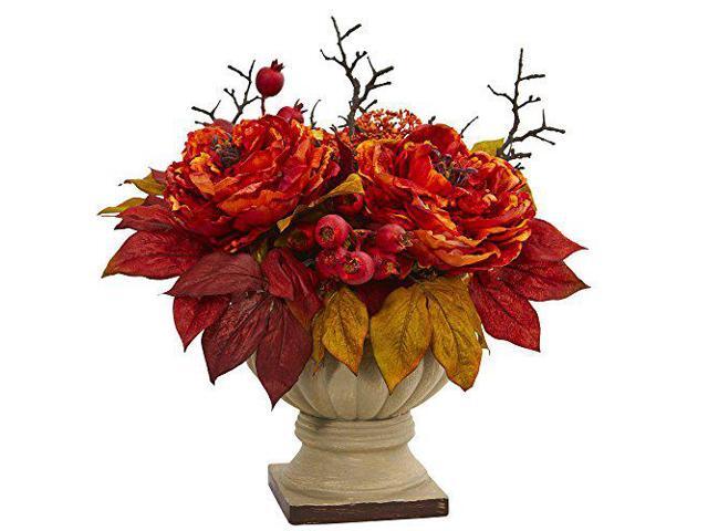 Click here for Nearly Natural 15 Peony And Sedum Artificial Arran... prices