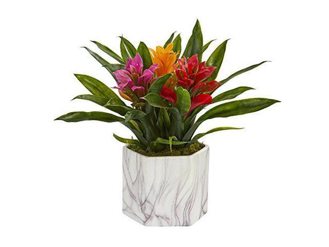 Click here for Nearly Natural Bromeliad Artificial Marble Finishe... prices