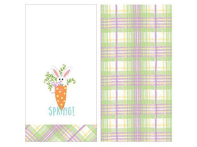 Click here for Celebrate Spring Bunny With Carrot Purple Plaid Tw... prices