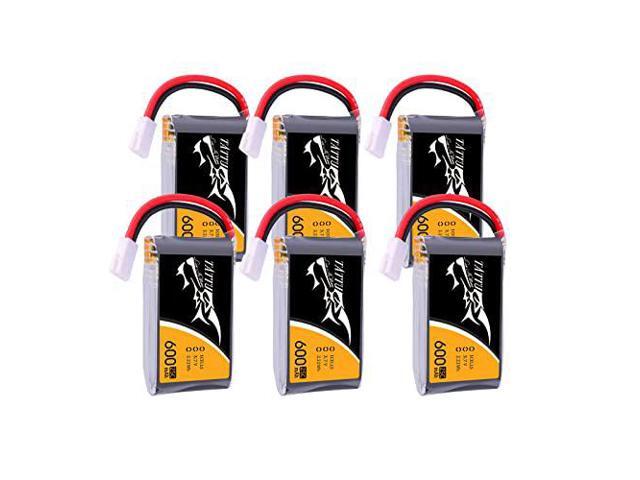 Click here for Tattu 6Pcs 3.7V 600Mah Lipo Battery Pack 25C 1S Wi... prices