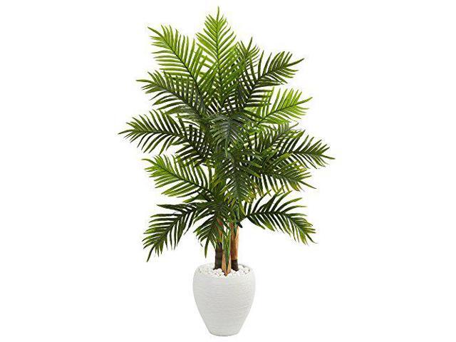 Click here for 5 Areca Palm Artificial Tree in White Planter (Rea... prices