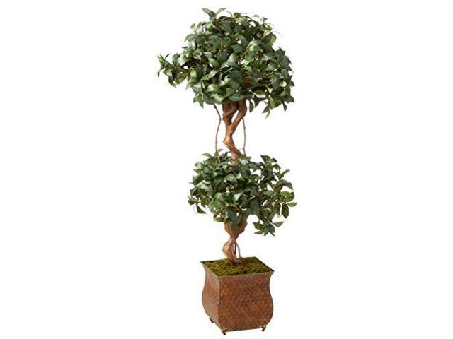 Click here for 4.5 Sweet Bay Double Topiary Tree in Metal Planter prices