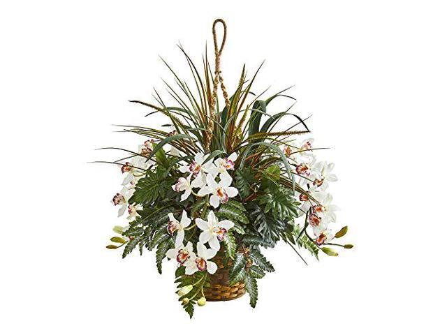 Click here for 29 Cymbidium Orchid and Mixed Greens Artificial Pl... prices