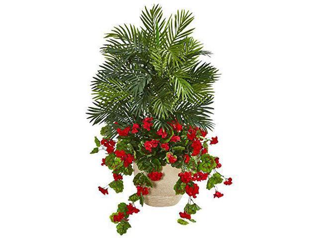 Click here for 3.5 Geranium & Areca Palm Artificial Plant prices