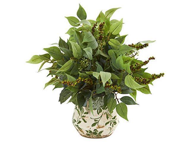 Click here for Mixed Ficus  Fittonia and Berries Artificial Plant... prices